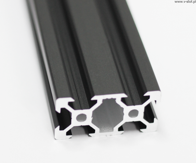 Aluminium profile V-SLOT 2040 - Anodized black 1000mm