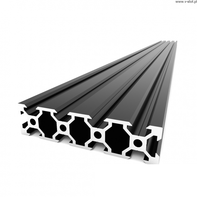 AluminAluminum profile V-SLOT 2080 - Anodized black(2000mm)um profile V ...