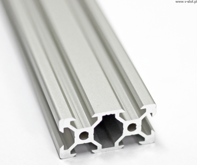 Aluminium profile V-SLOT 2040 - Anodized silver 500mm